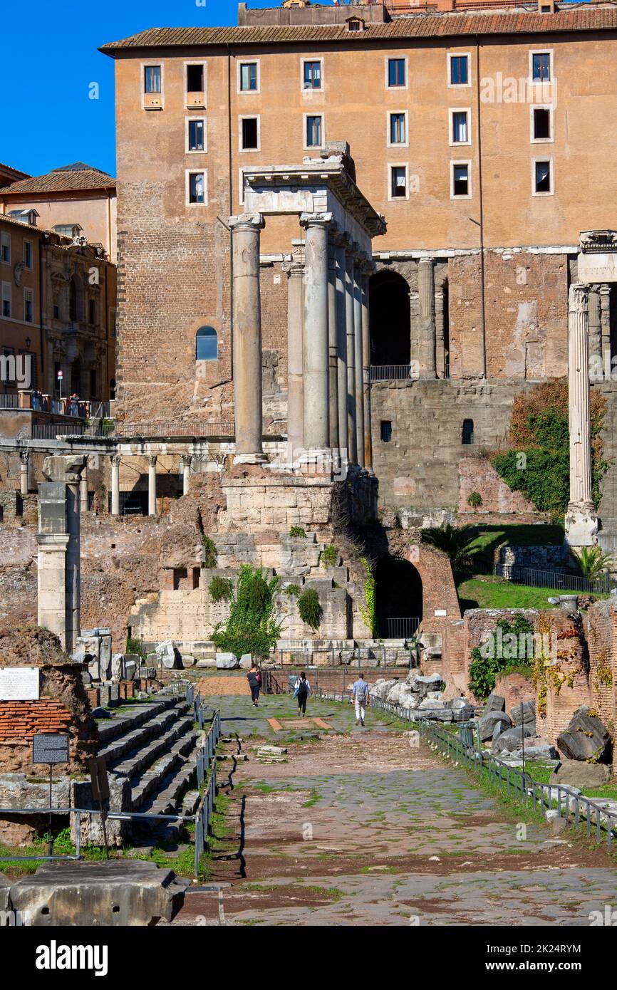 Rome, Italy - October 8, 2020: Forum Romanum, view of the ruins of ...