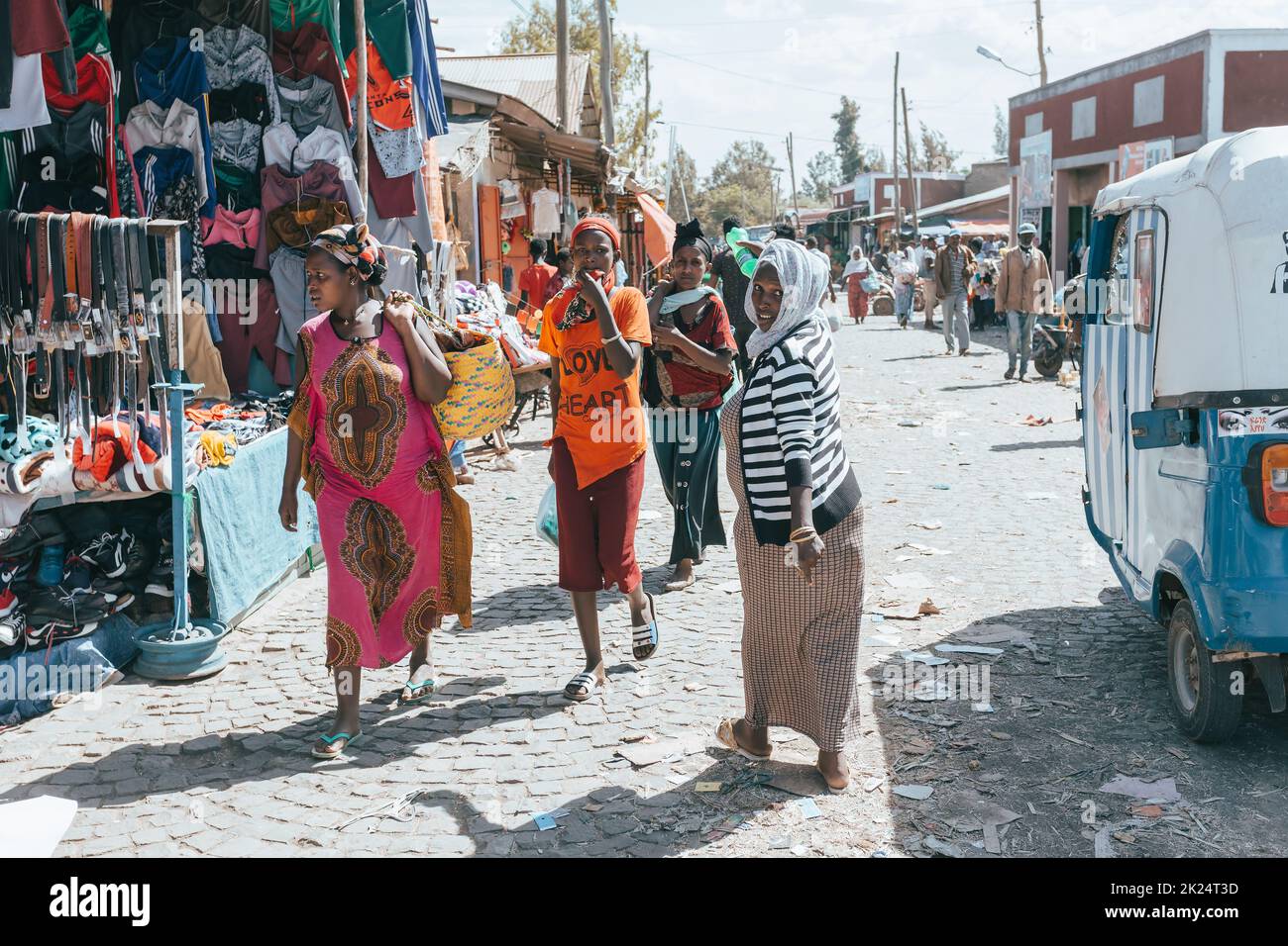 Mojo, Oromia Region, Ethiopia - May 16, 2019: Woman at the market in ...