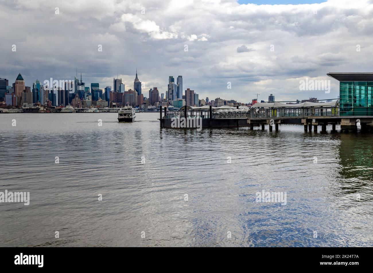 Port Imperial / Weehawken Ferry Terminal at Hudson River, New Jersey ...