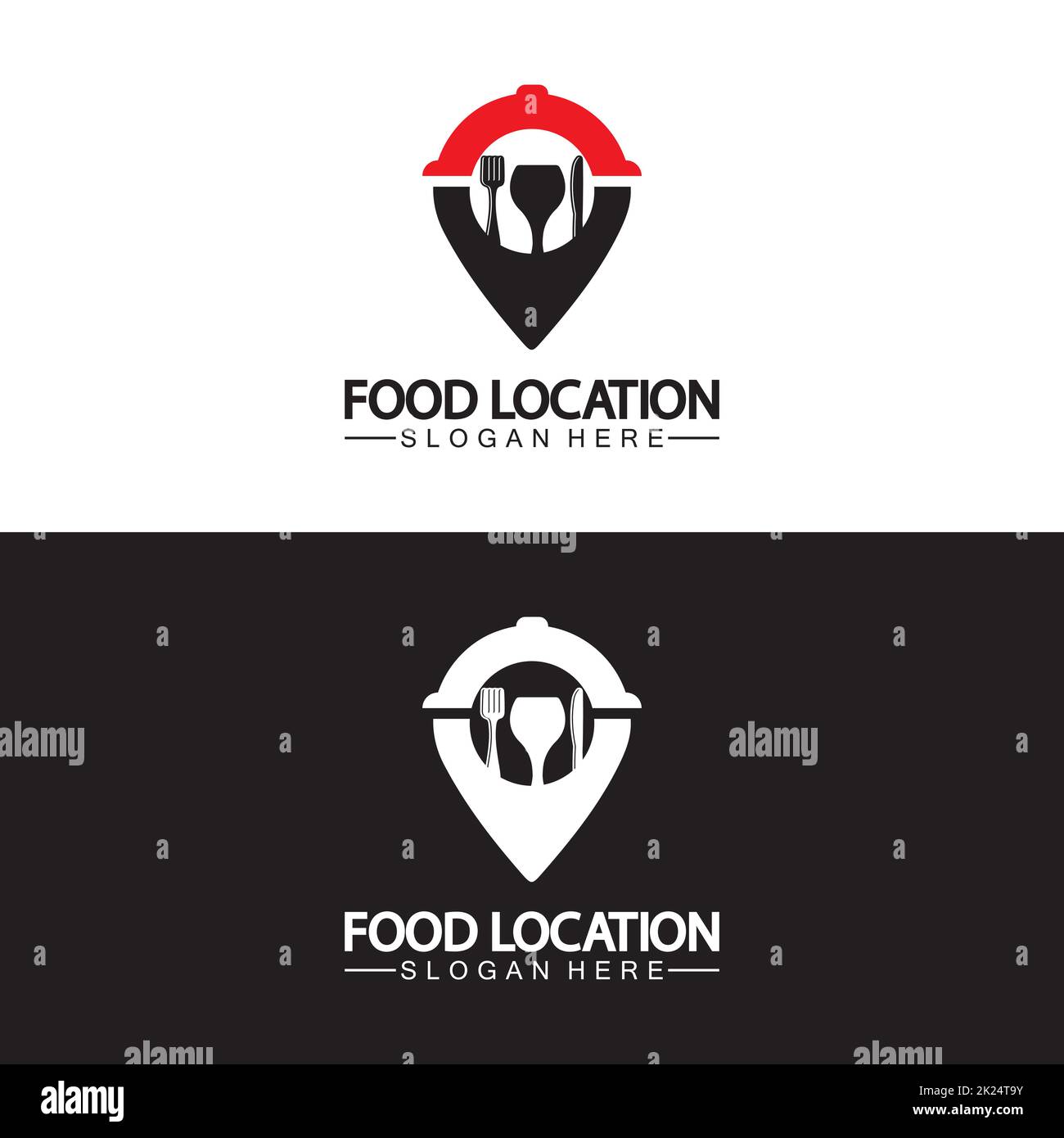 Food Location Logo Design Template Stock Vector Image & Art - Alamy