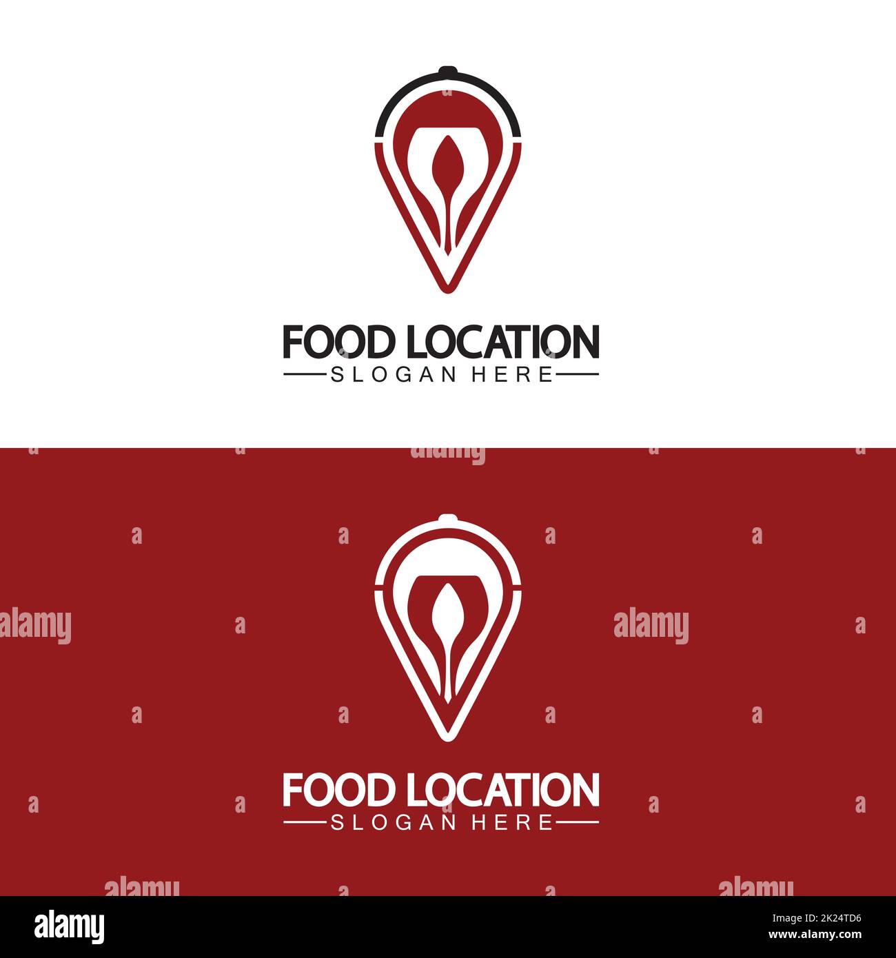 Food Location Logo Design Template Stock Vector Image & Art - Alamy