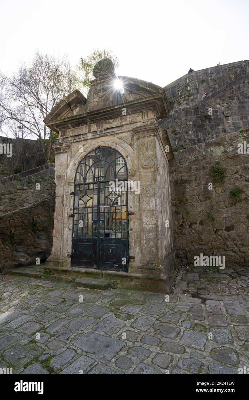 Porto, Portugal. March 2022. the small old chapel of St. Sebastian in ...