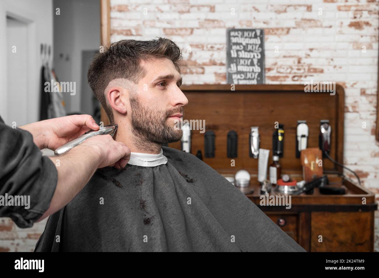 Hair cutting process hi-res stock photography and images - Alamy
