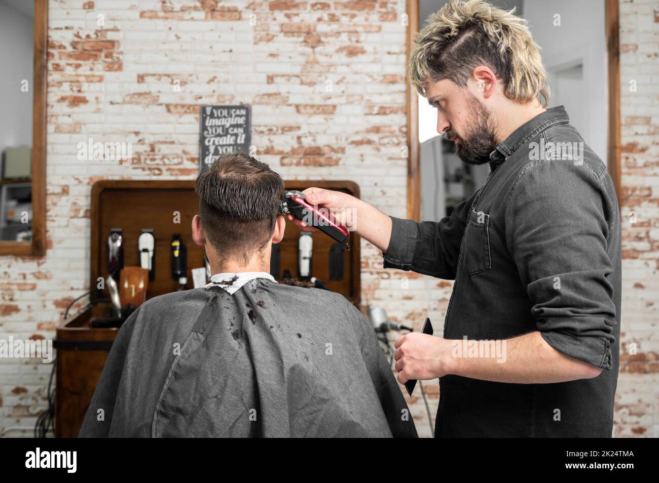 Hair cutting process hi-res stock photography and images - Alamy