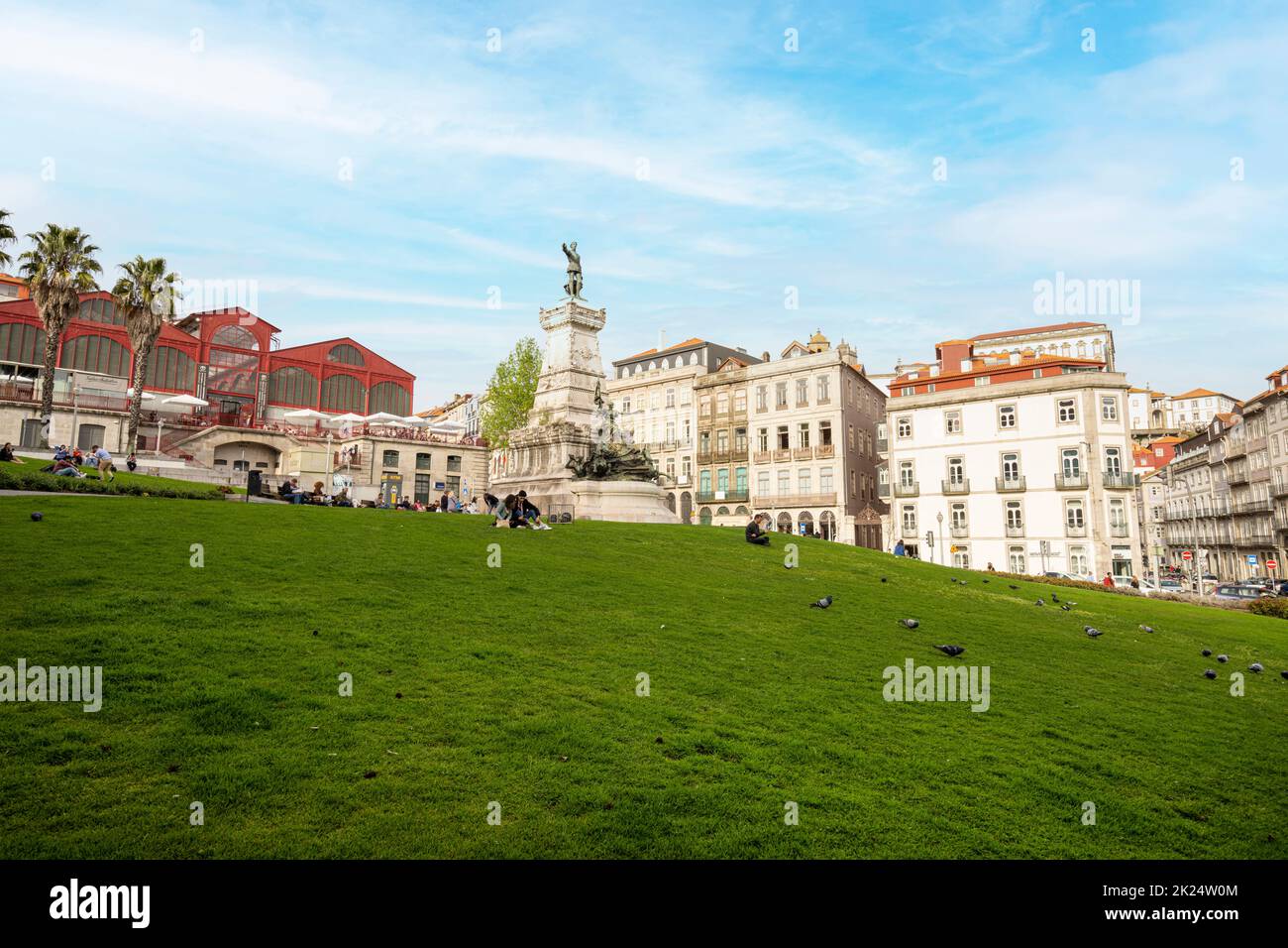 Porto, Portugal. March 2022. view of the Infante Dom Henrique park in ...