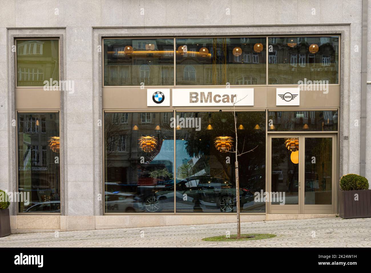Porto, Portugal. March 2022. External view of the BMW brand car shop in ...
