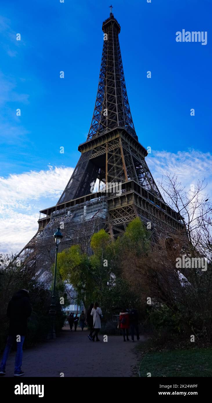Paris, France - January 01, 2022: Eiffel Tower Tour Paris, France ...