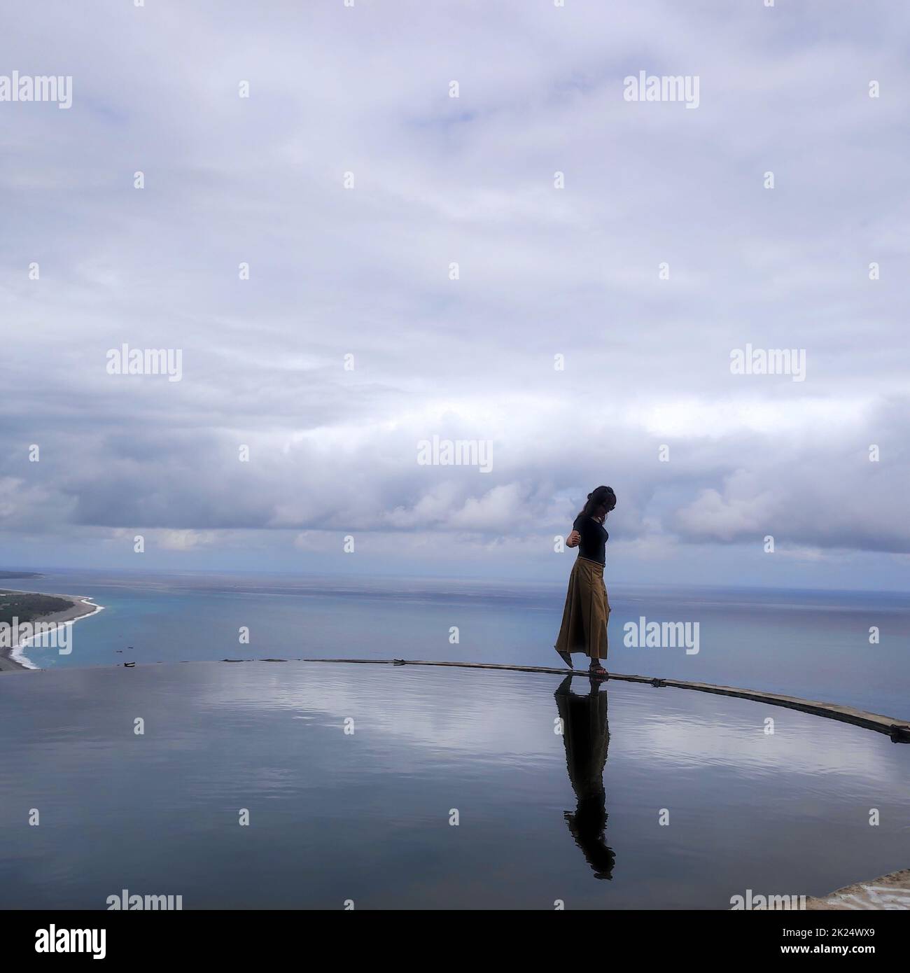 The Landscape View Of The Beautiful Eastern Coastline With Blue Sky And ...