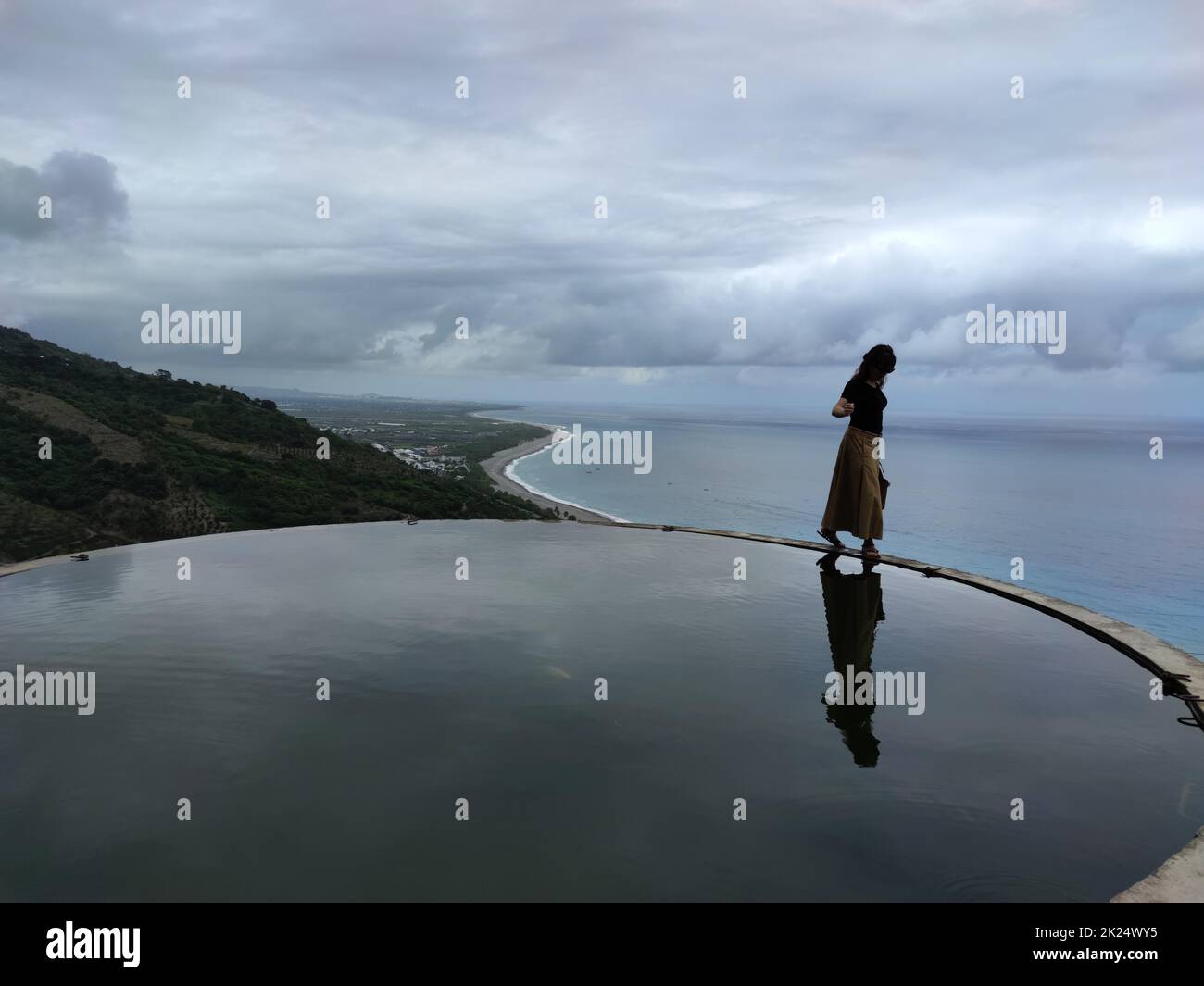 The Landscape View Of The Beautiful Eastern Coastline With Blue Sky And ...