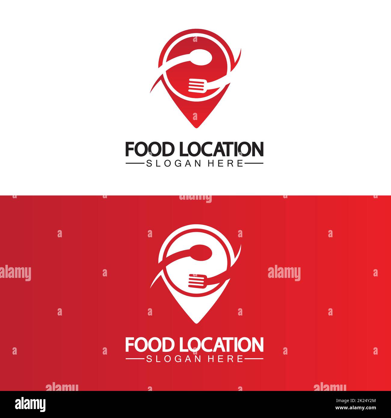 Food Location Logo Design Template Stock Vector Image & Art - Alamy