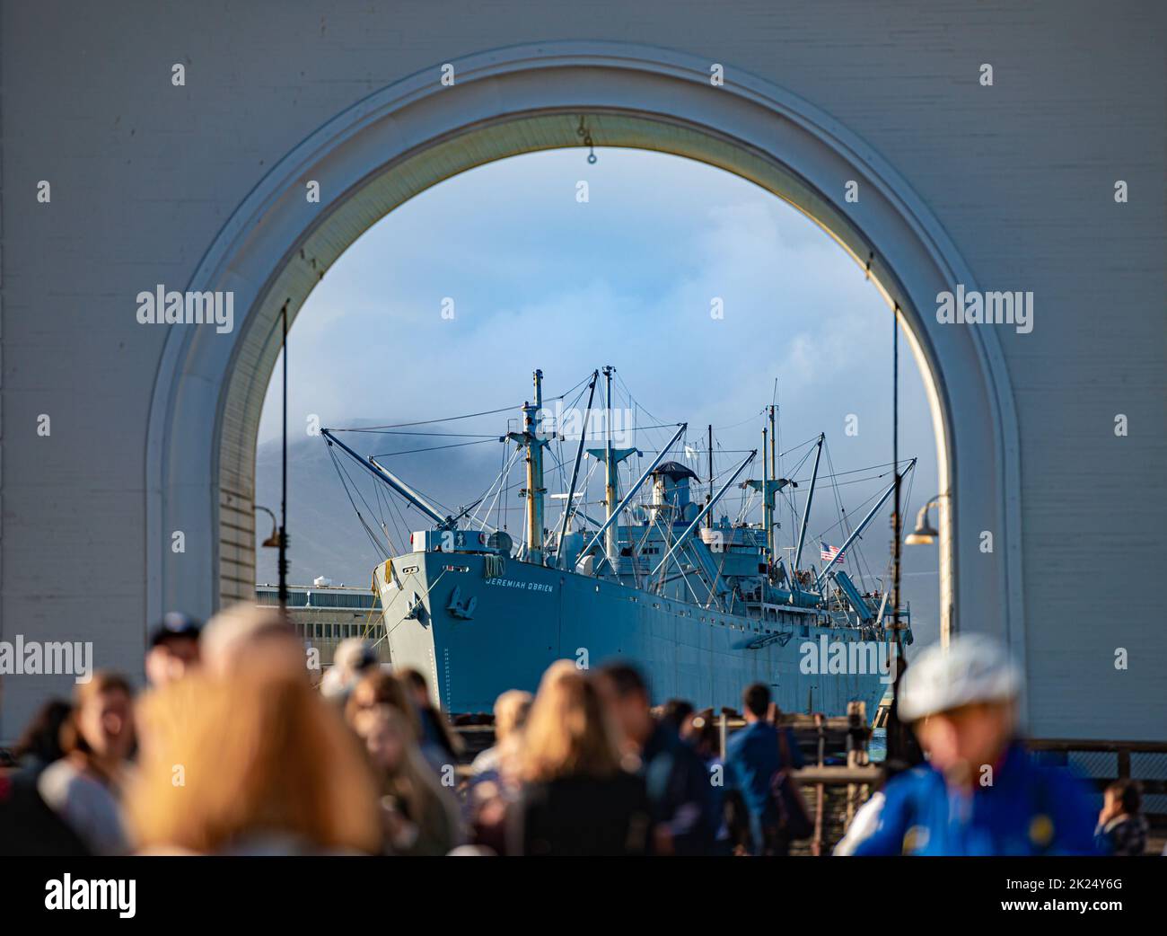 Jeremiah O'brien old world war 2 ship in port of San Francisco ...