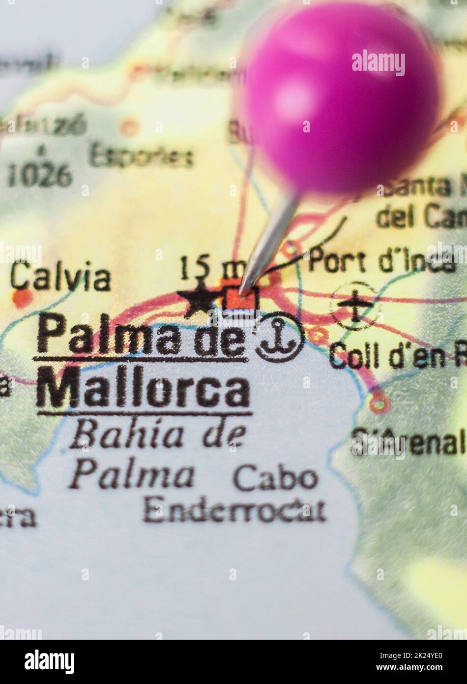 Island majorca map hi-res stock photography and images - Alamy