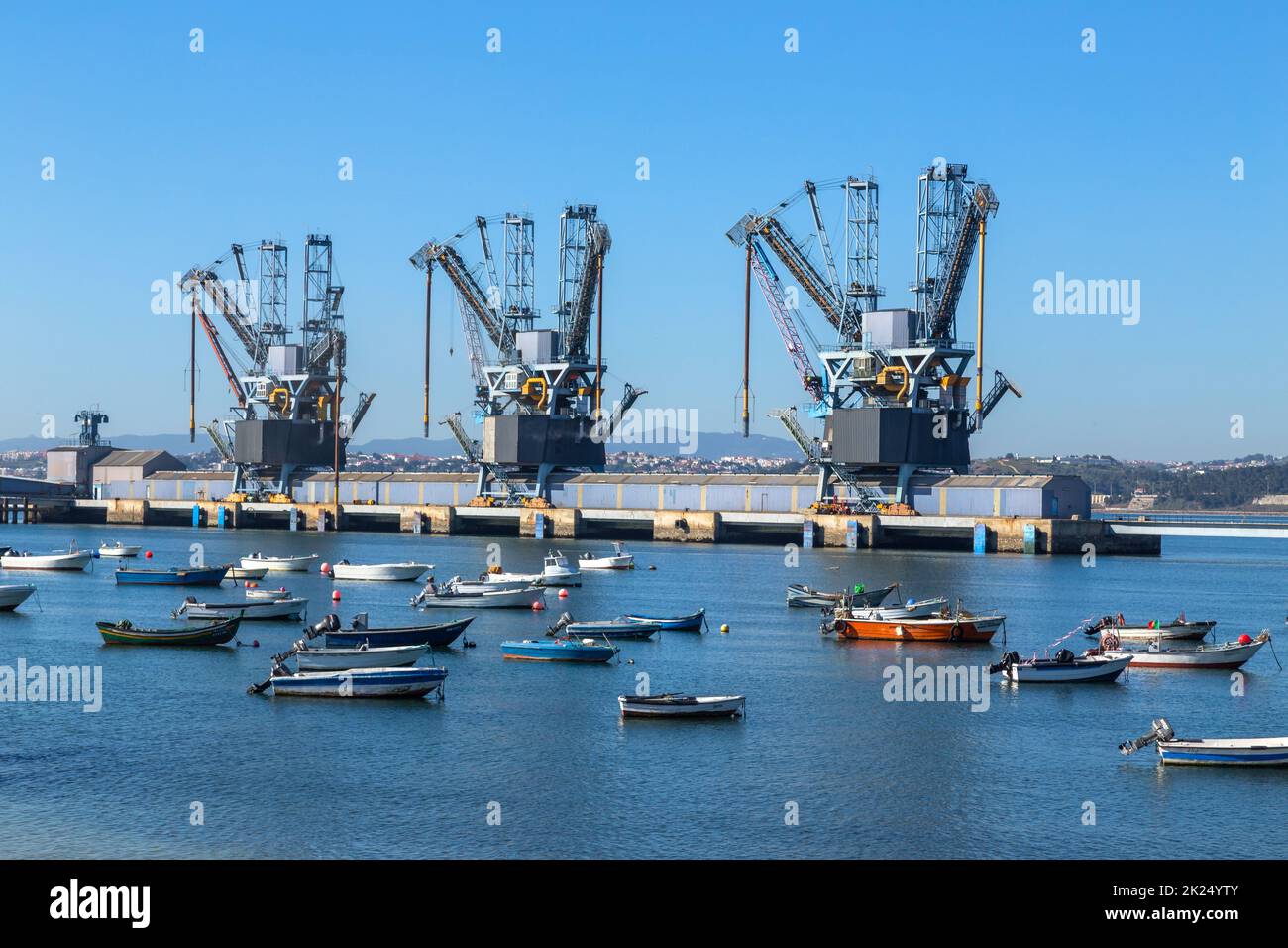 Trafaria; Portugal - March 01; 2022: Deep water terminal and silo for ...
