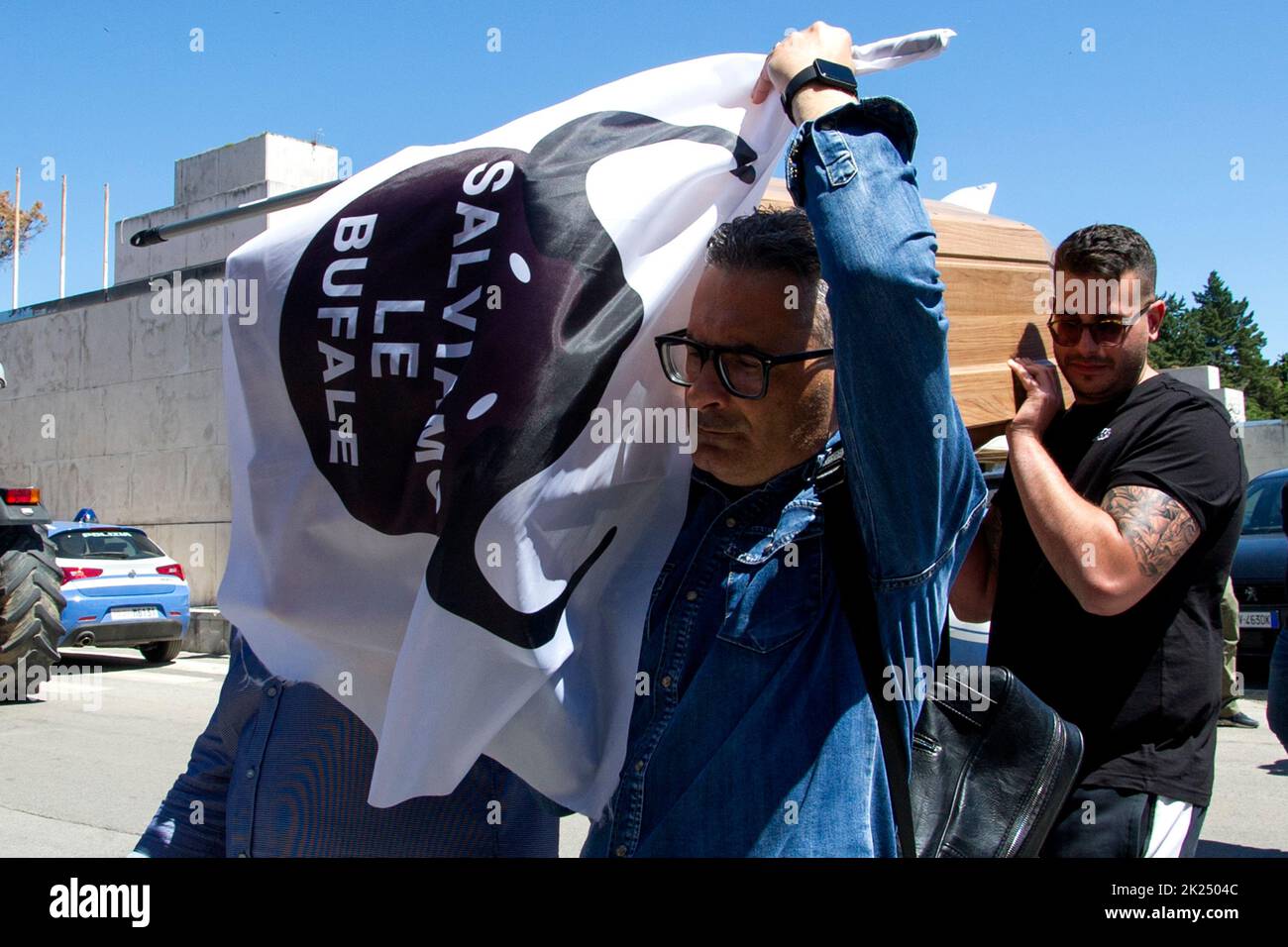 Breeders stage a funeral procession with a coffin in memory of 300 ...