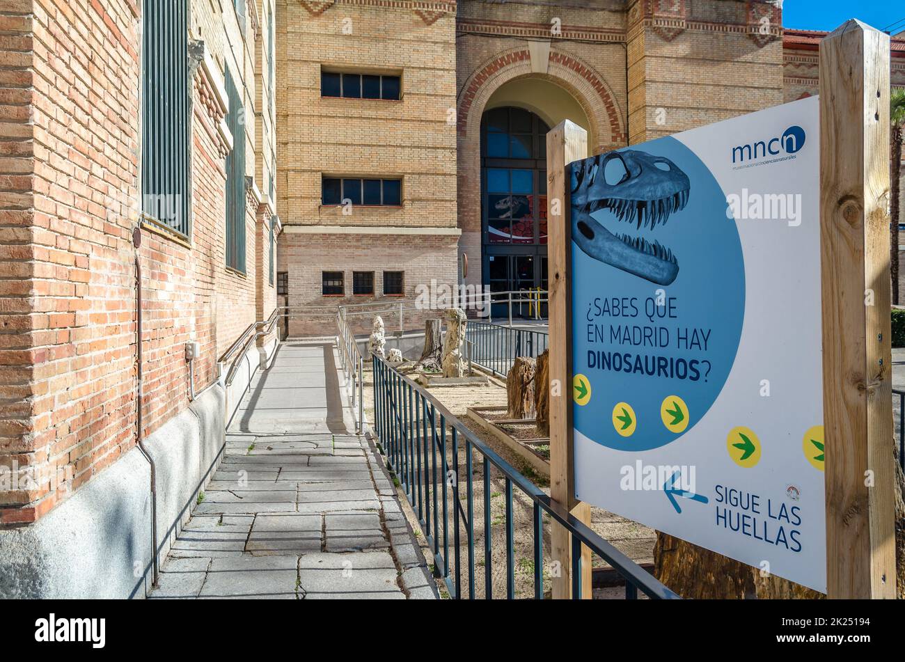 MADRID, SPAIN - JANUARY 12, 2022: Facade of The National Museum of ...