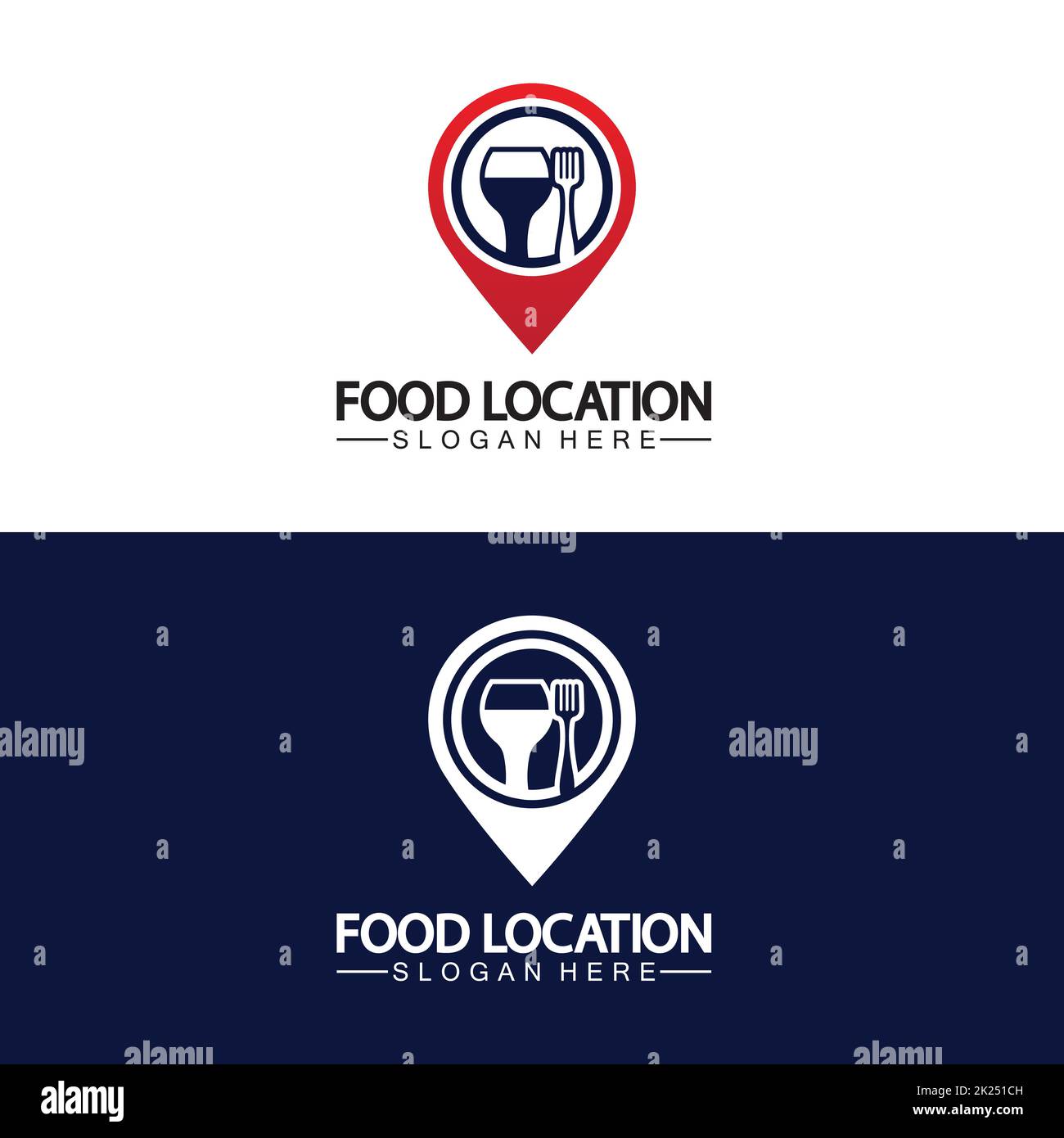 Food Location Logo Design Template Stock Vector Image & Art - Alamy