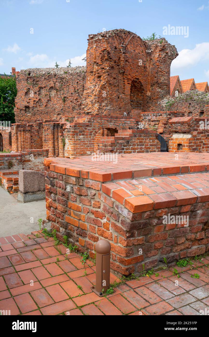 Torun, Poland - June 26, 2020: Ruins of the gothic Teutonic 13th ...