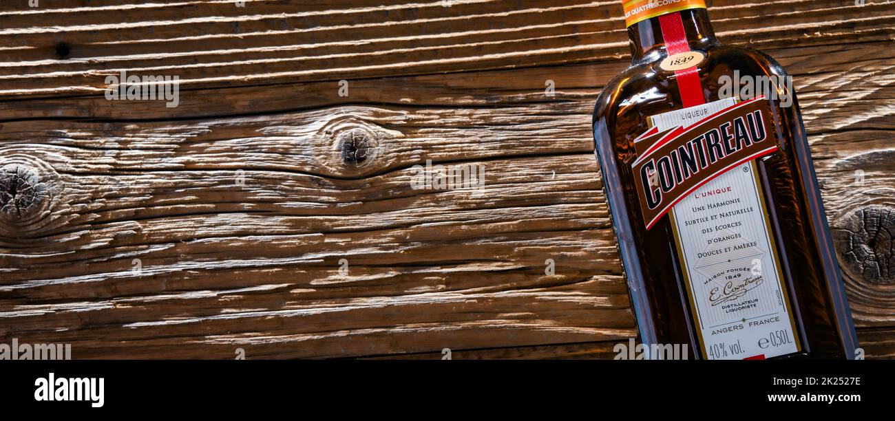 POZNAN, POL - APR 13, 2022: Bottle of Cointreau, a brand of French ...