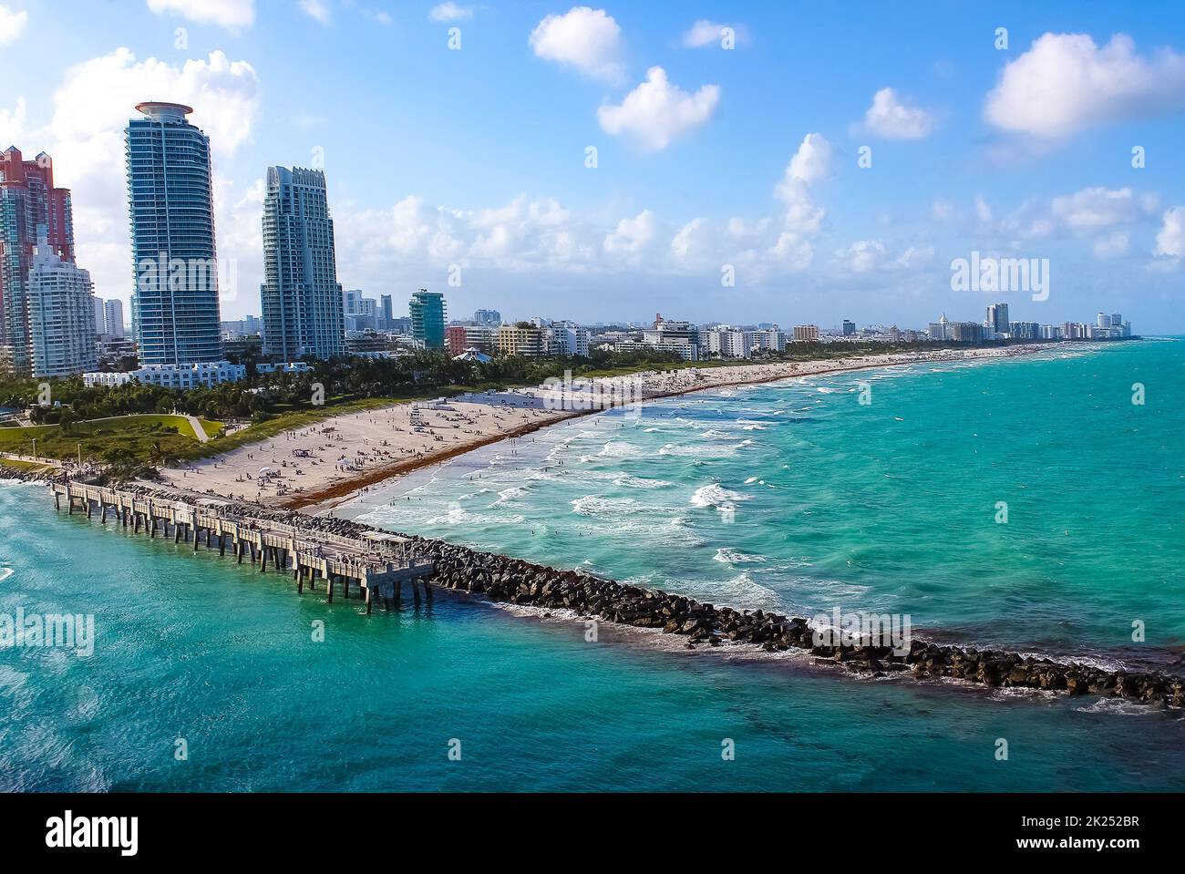 Aerial panorama view miami port hi-res stock photography and images - Alamy