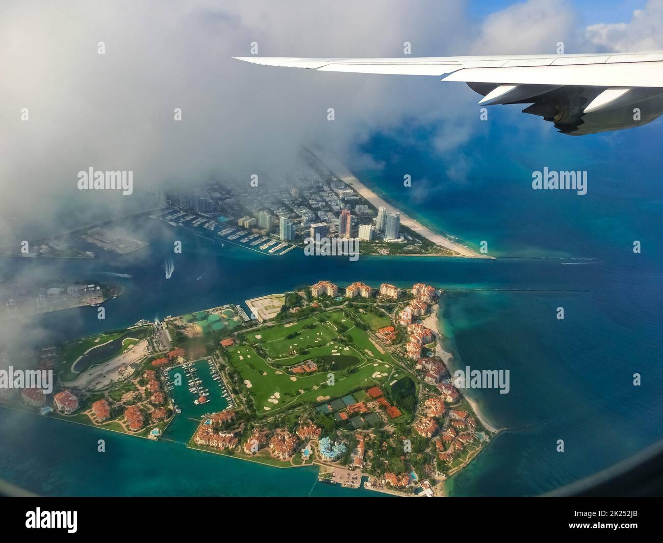 Aerial flying miami river hi-res stock photography and images - Alamy