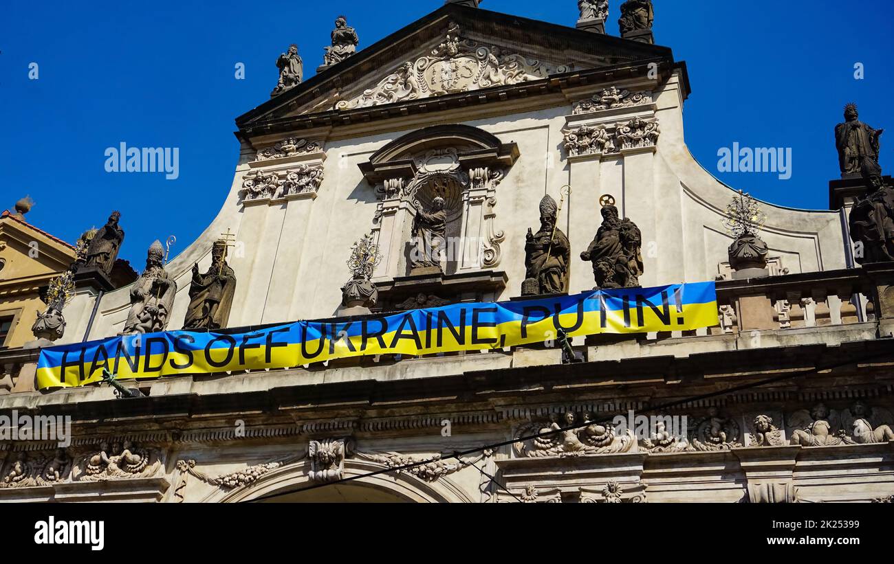Prague, Czech republic, Europe - May 10, 2022 - Stand with Ukraine ...