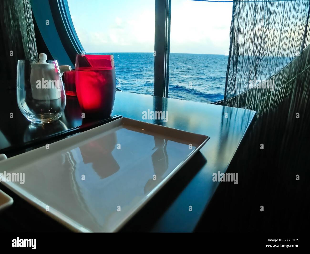 Dining Room Buffet aboard the abstract luxury cruise ship. breakfast ...