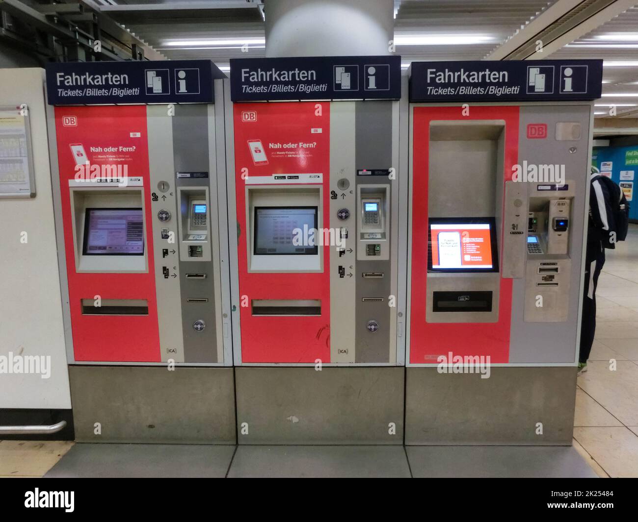 Frankfurt am Main, Germany - April 20, 2022: vending machine for public ...