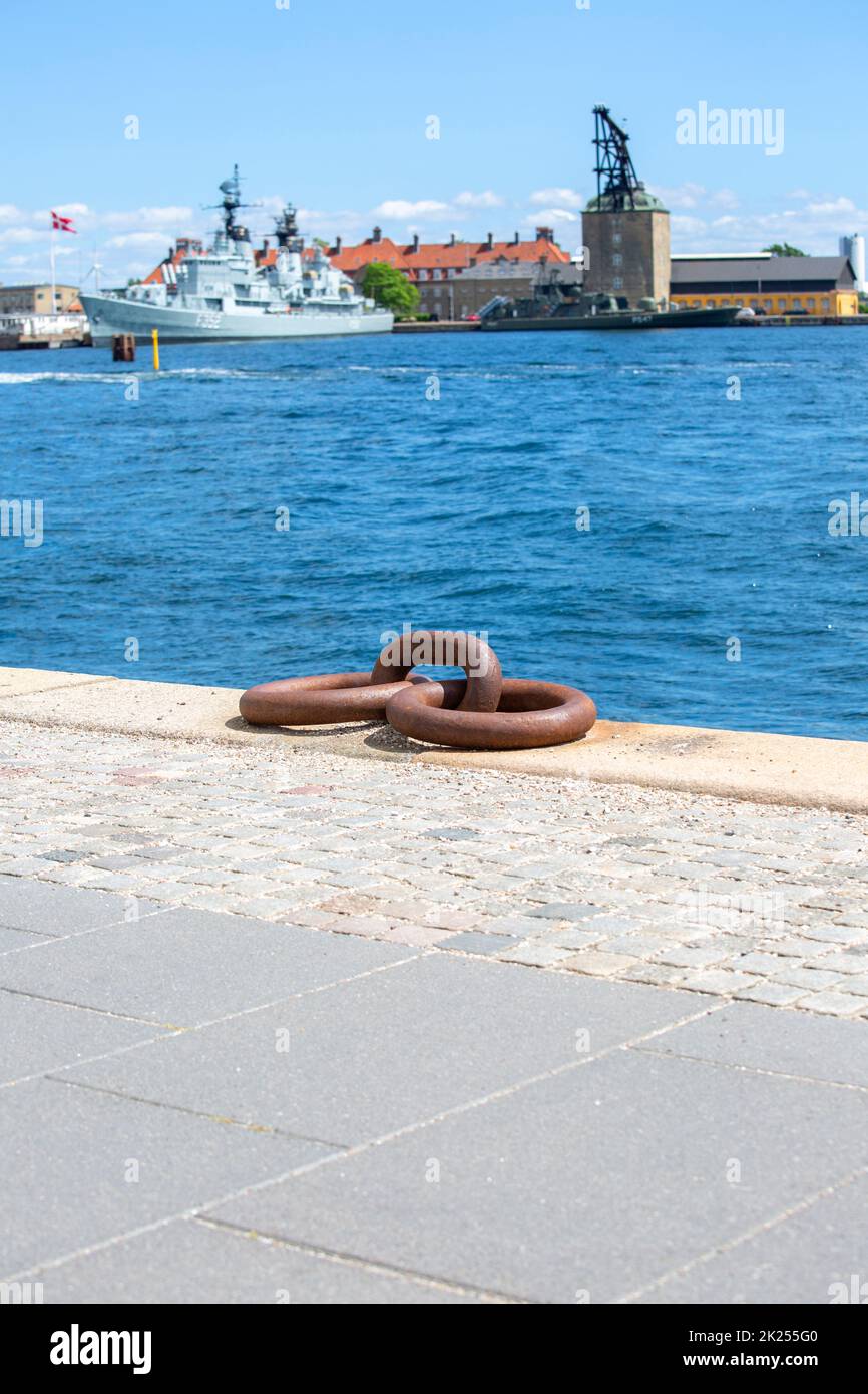 Copenhagen; Denmark - June 22, 2019 : Holmen naval base in Copenhagen ...