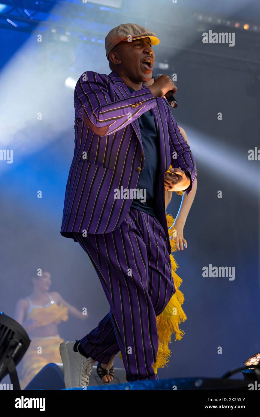 Lou Bega on June 11, 2022 live at the Parkbühne Wuhlheide at the ... Lou Bega on June 11, 2022 live at the Parkbühne Wuhlheide at the ...