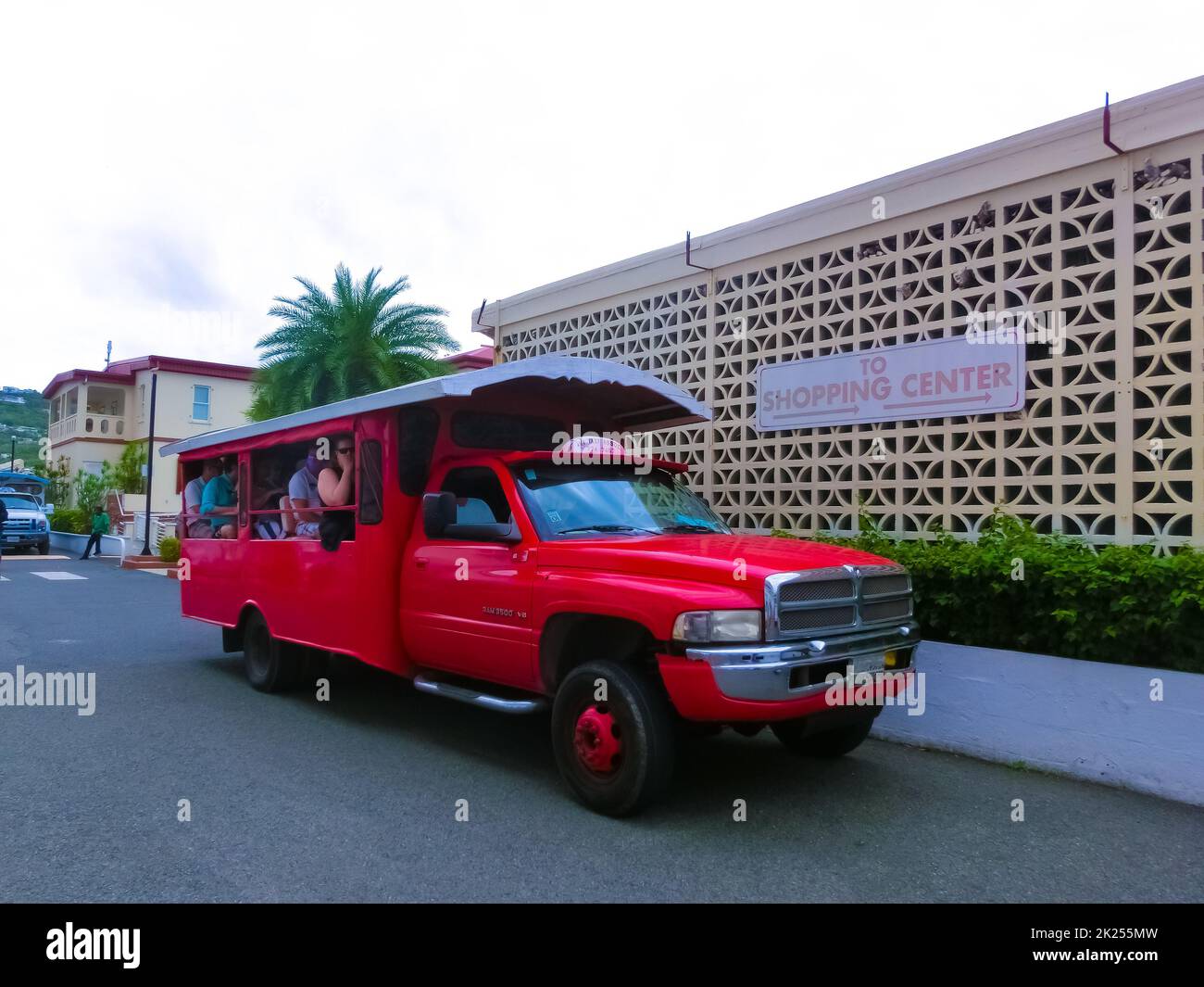 St. Thomas, USVI - May 4, 2022: The excursion or tour by bus on St ...
