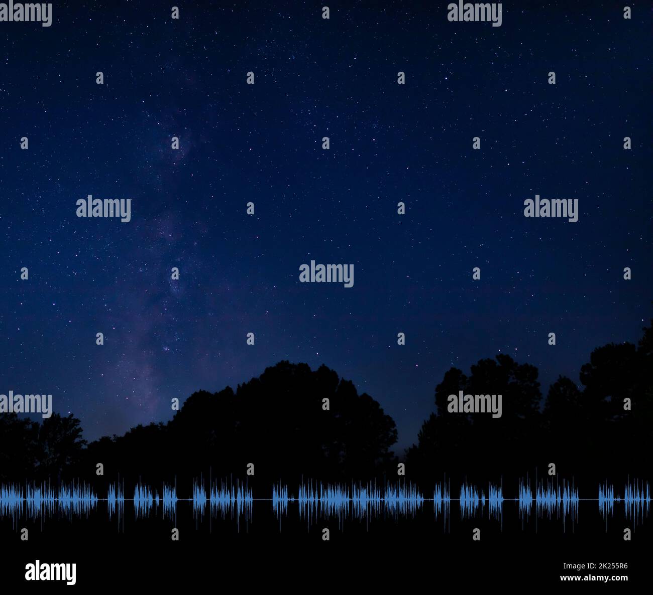 Signal from the stars on a bright night with the Milky Way Stock Photo ...
