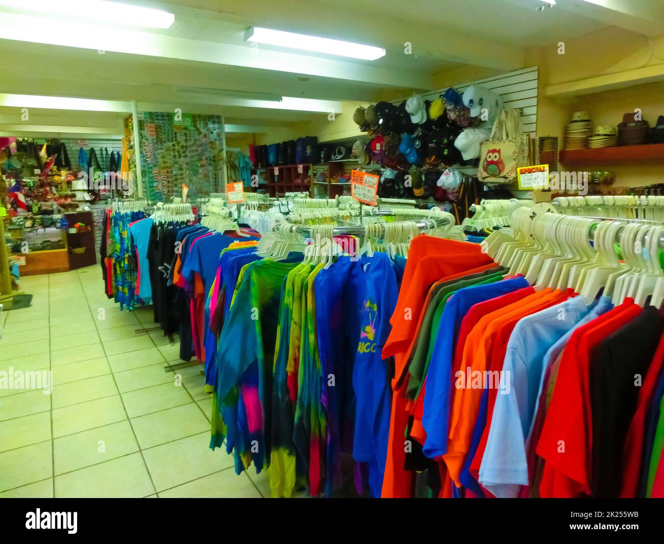 San Juan, Puerto Rico - may 02, 2022: Colorful goods at a street store ...