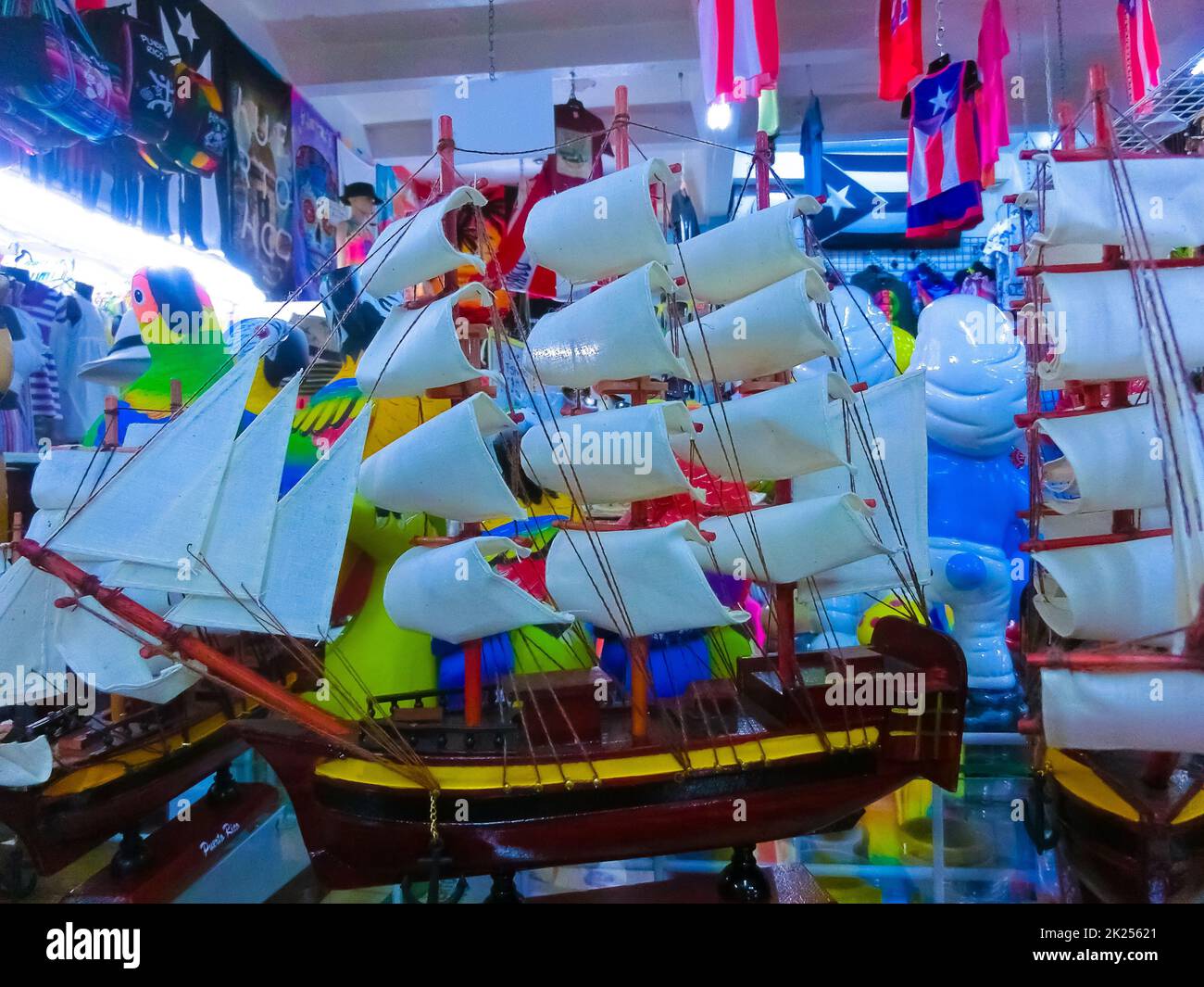 San Juan, Puerto Rico - may 02, 2022: Colorful goods at a street store ...