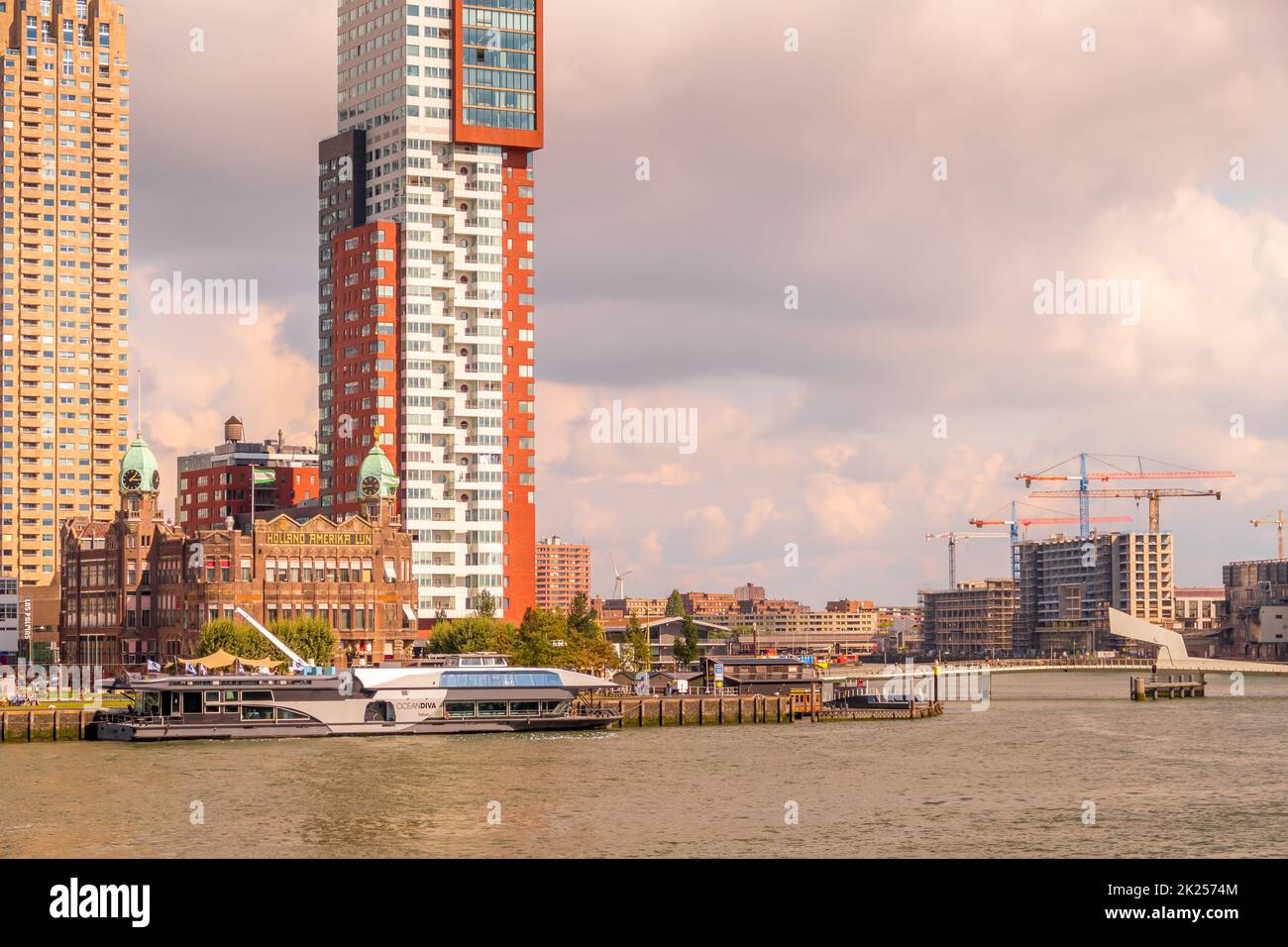 Amsterdam, Nederland - September, 2022: High rise industrial buildings ...
