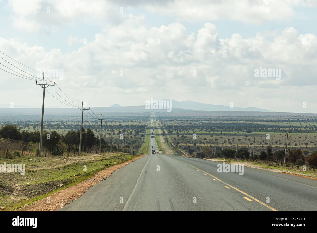 Kenyan road in the countryside Stock Photo - Alamy