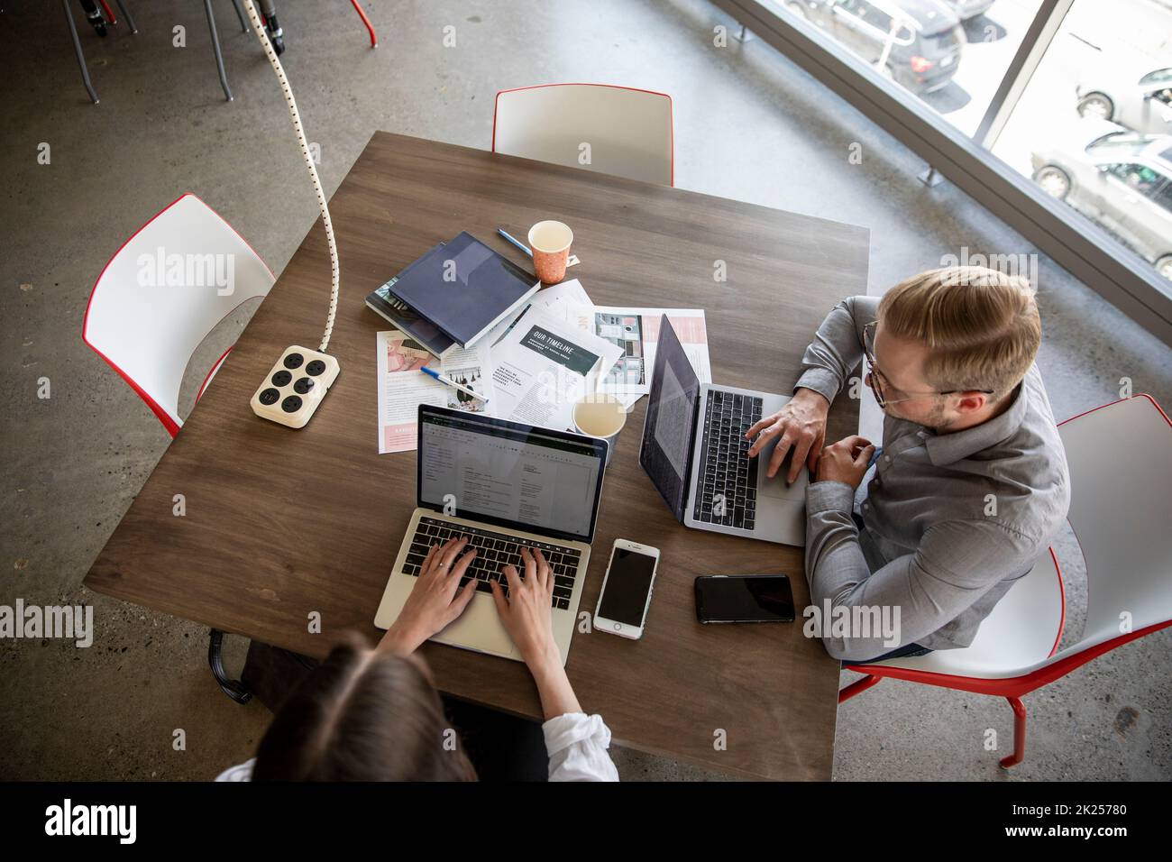 Overhead work hi-res stock photography and images - Alamy