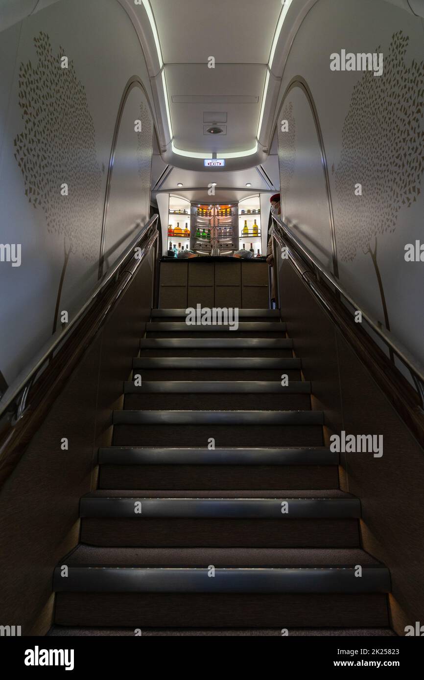 Airbus a380 interior stairs hi-res stock photography and images - Alamy