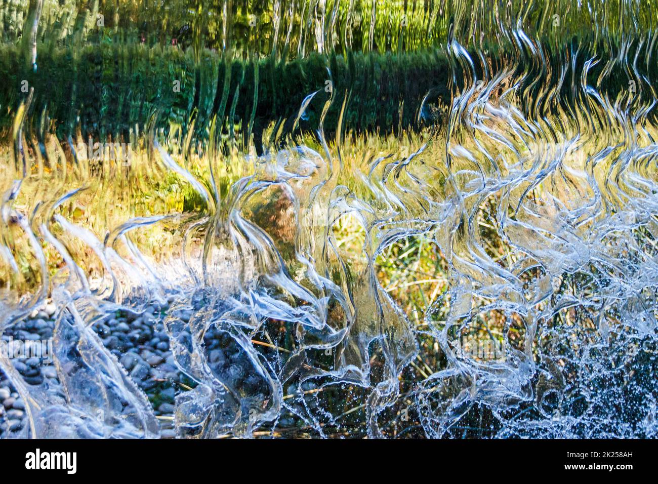 Pattern of water falling from a waterfall using high shutter speed ...