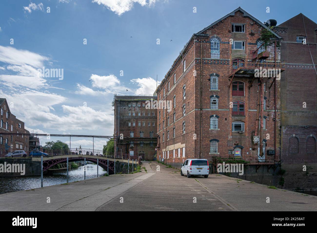 Tewkesbury, UK, May 2022 - Ancient flour mill building in the market ...