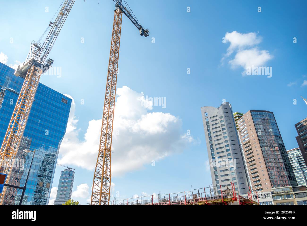 Amsterdam, Nederland - September, 2022: High rise industrial buildings ...