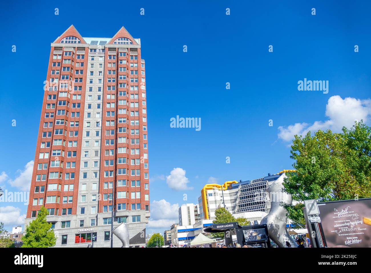 Amsterdam, Nederland - September, 2022: High rise industrial buildings ...