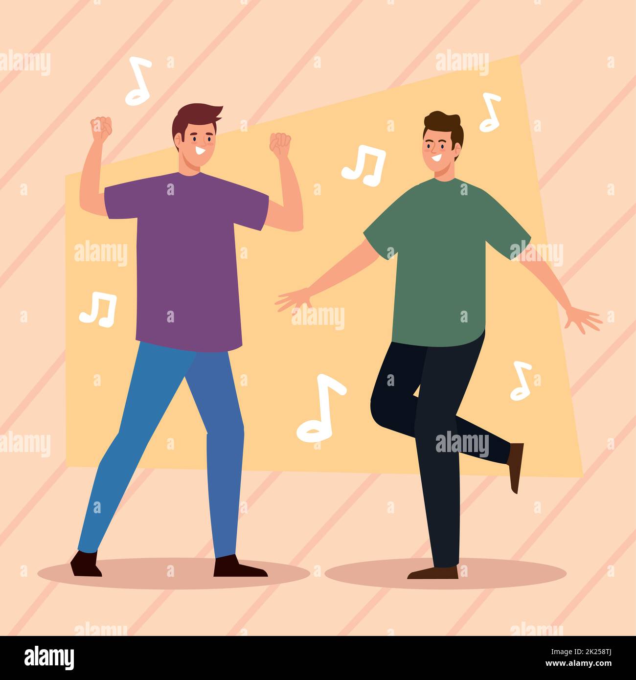 men dancing and music notes Stock Vector Image & Art - Alamy
