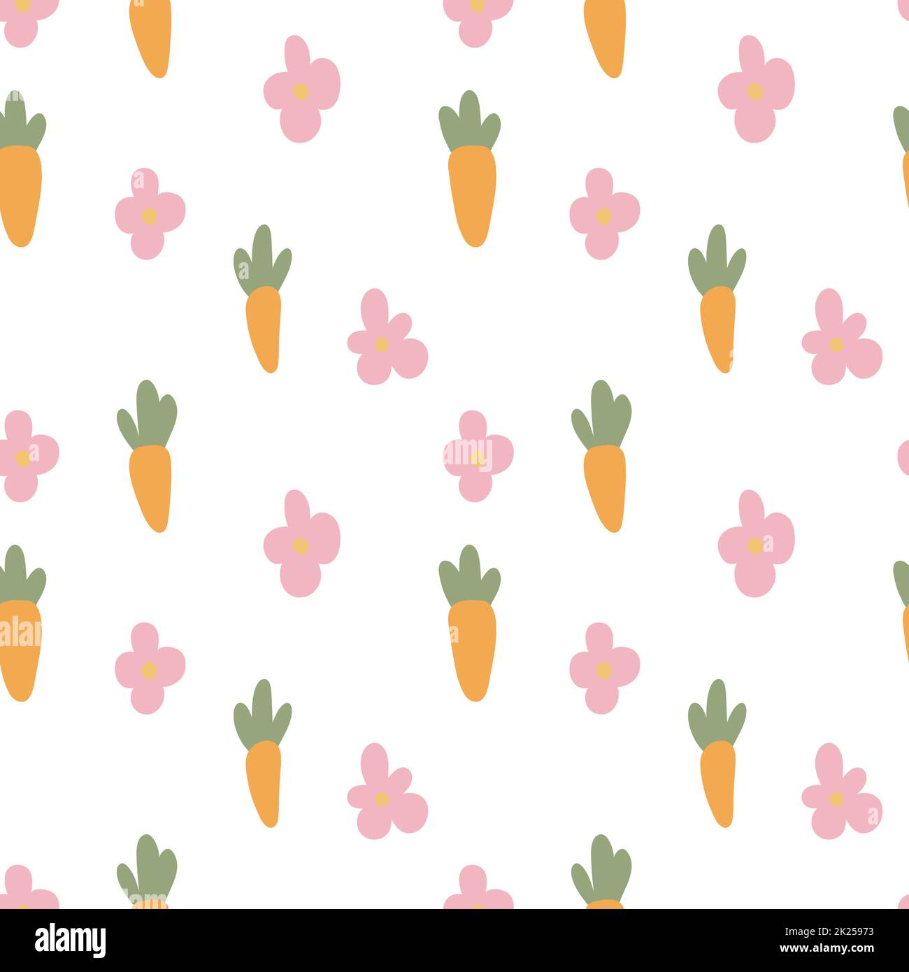 Cartoon baby style carrots seamless pattern. Transparent Stock Vector ...