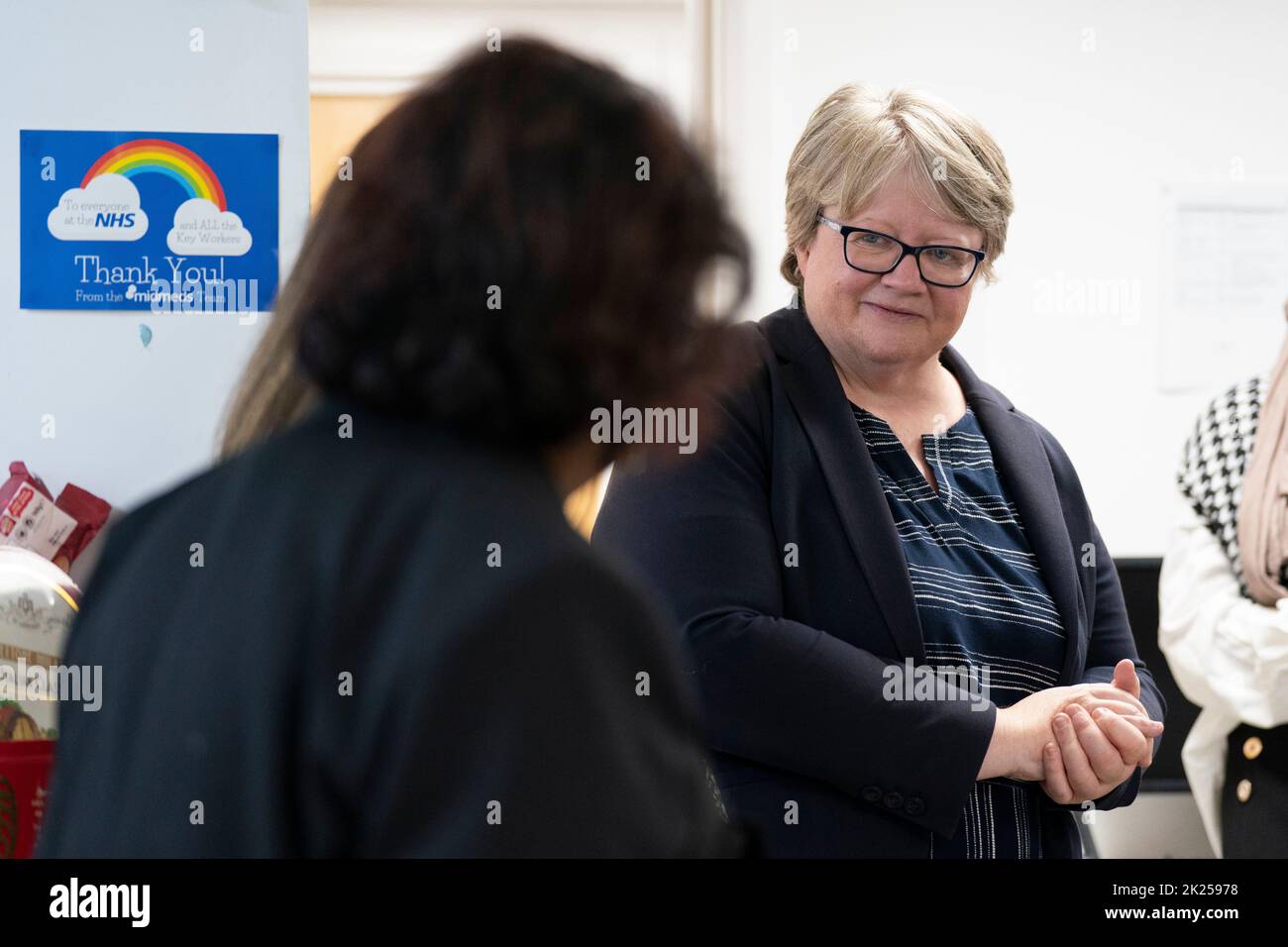 Health and Social Care Secretary Therese Coffey during her visit to The ...