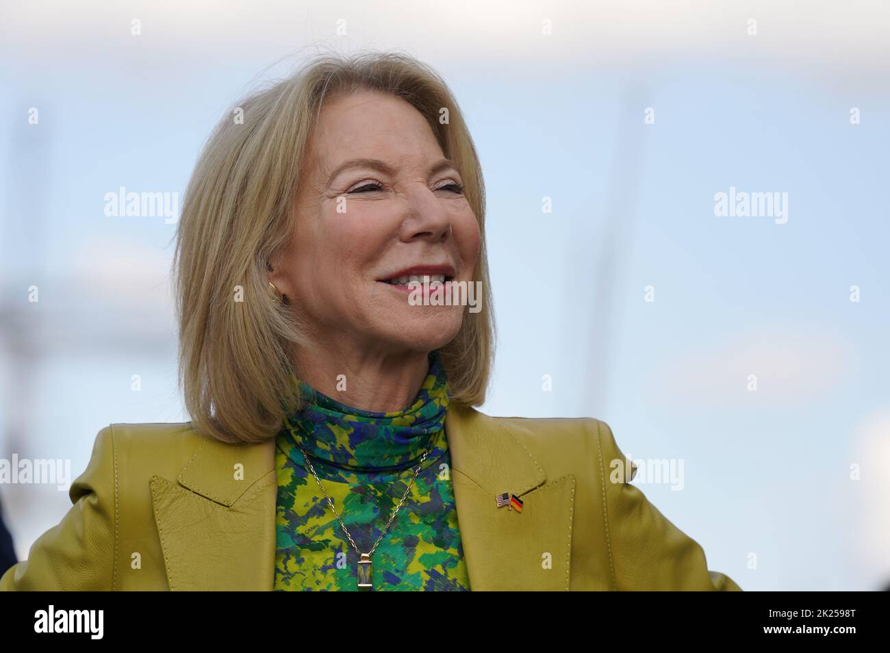 Hamburg, Germany. 22nd Sep, 2022. U.S. Ambassador Amy Gutmann stands ...