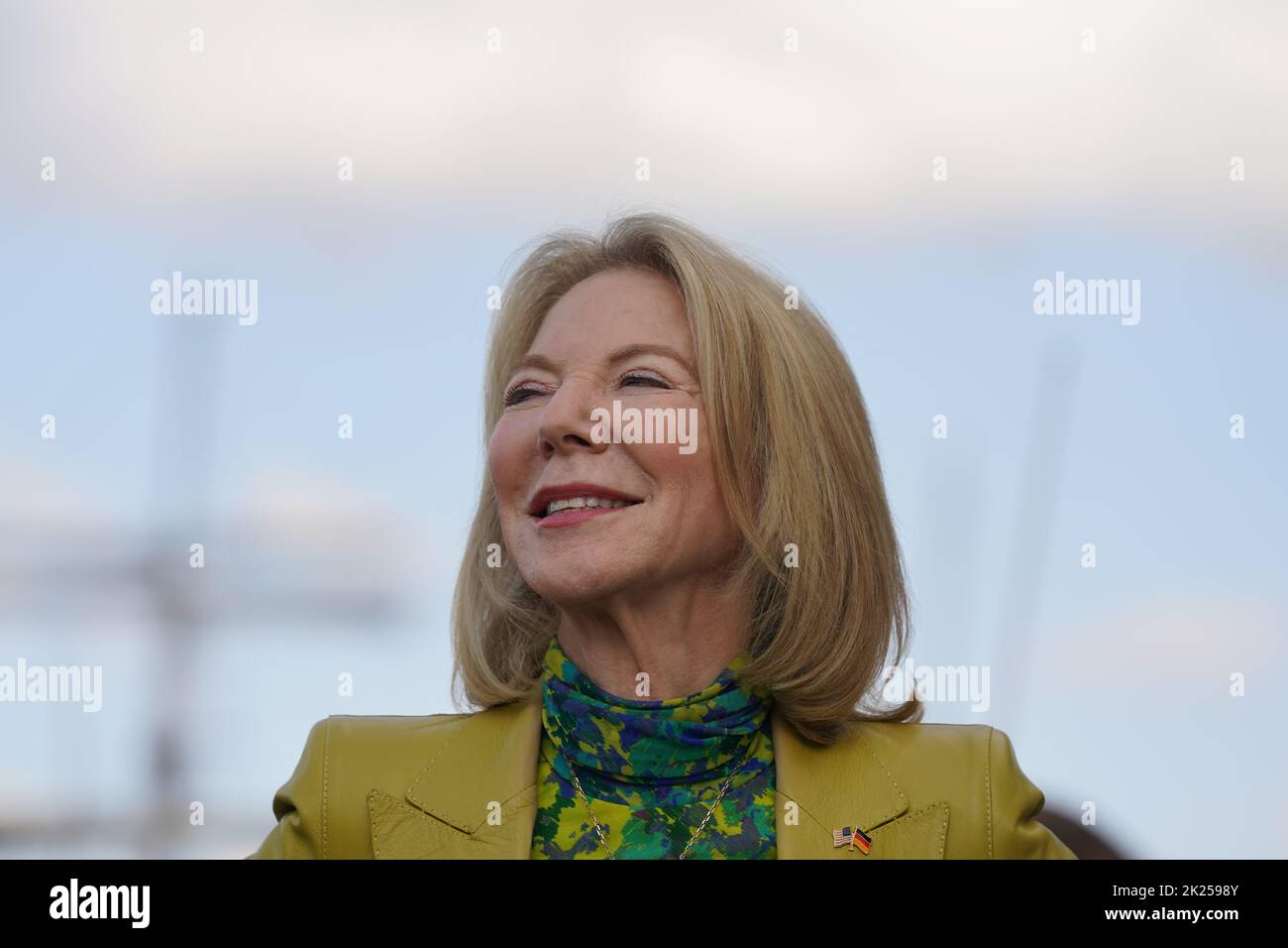 Hamburg, Germany. 22nd Sep, 2022. U.S. Ambassador Amy Gutmann stands ...