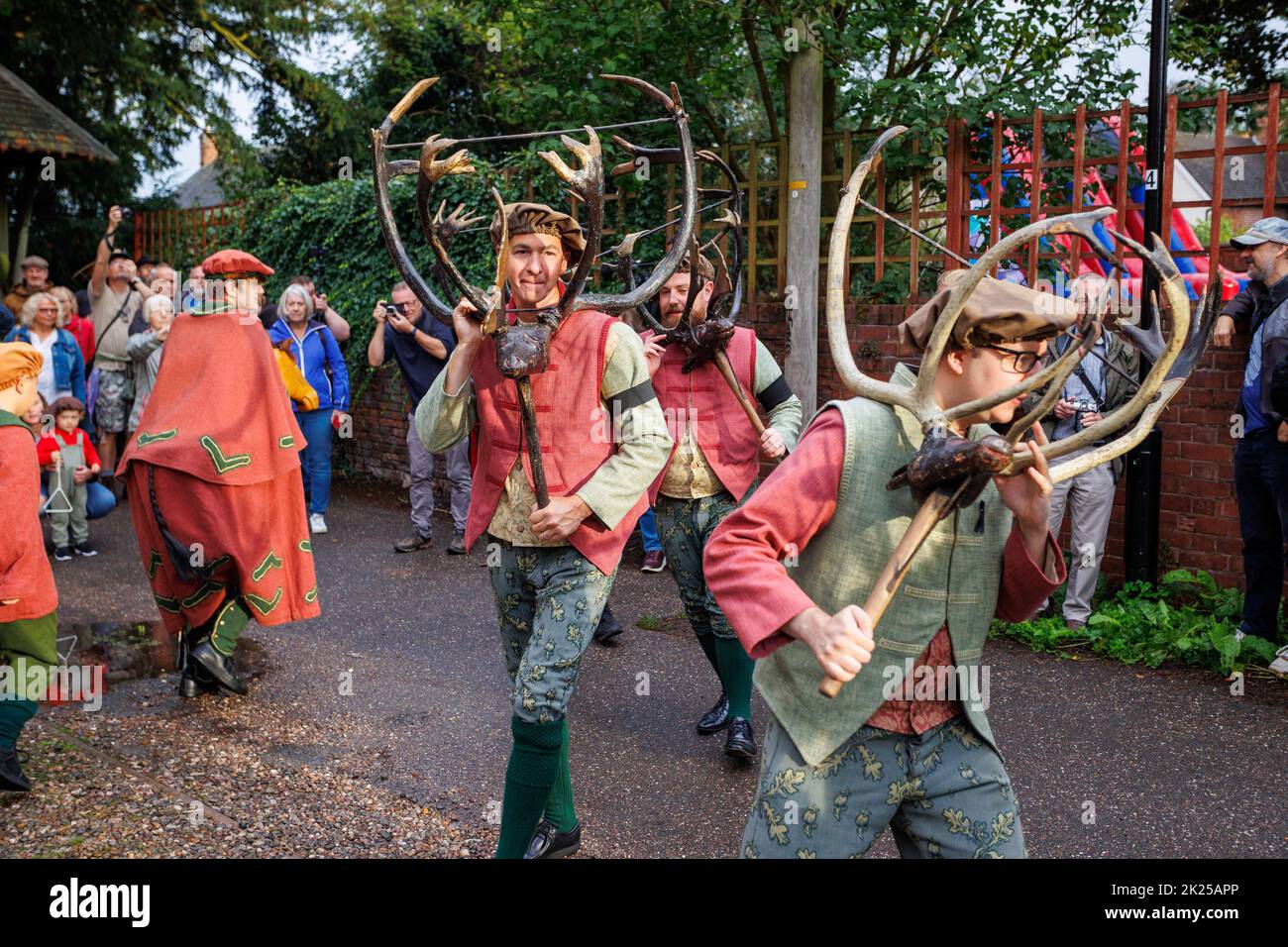 The Annual Abbotts Bromley Horn Dance. Pictured, the first dance of the ...