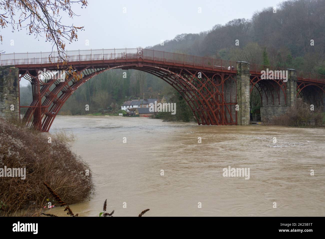 Ironbridge flood town Stock Photo - Alamy