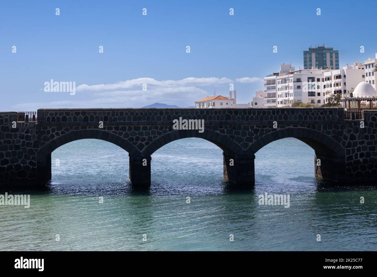 Bridge to the Castle of Saint Gabriel (Castillo de San Gabriel). Archs ...