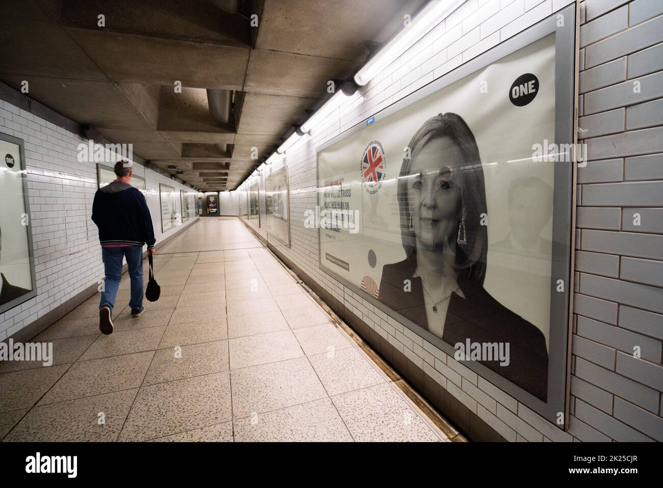 London UK. 22 September 2022. A poster on the London Underground by One ...